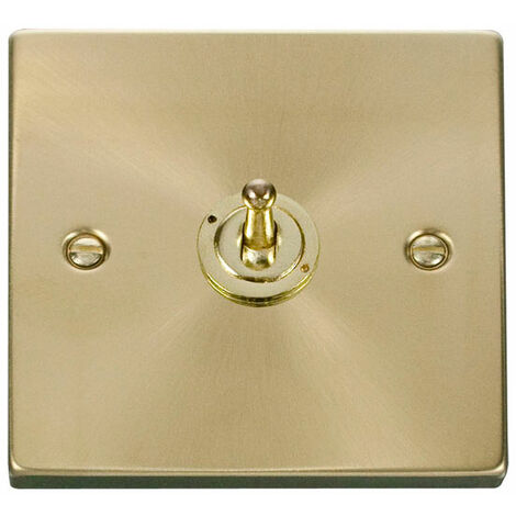 Flat Plate Stainless Steel 1 Gang 2 Way 10AX Toggle Light Switch - SE Home