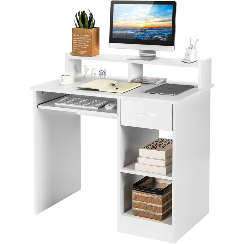 Scrivania Da Studio Con Cassetti, Tavolo Porta Pc Per Computer Moderno ...