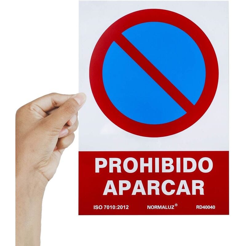 Señal prohibido aparcar PVC 21x30 cm Rojo - RD40040