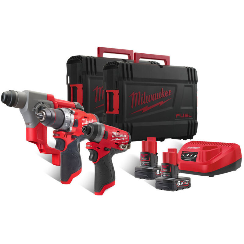 Milwaukee M12 Fpp3a-602X Kit 12V Trapano Percussione E Avvitatore E Tassellatore | .MILWAUKEE. | US