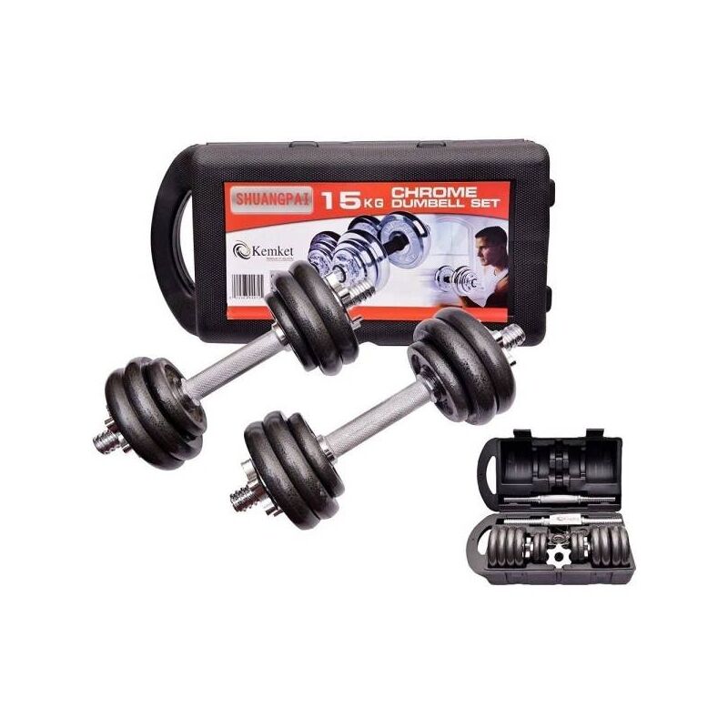 Set Manubri Regolabili Ghisa Da 20 Kg Per Bodybuilding Fitness ...