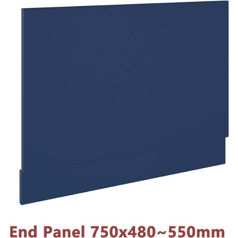 Bathroom Wooden MDF Bath Panel Matt Black Easy Cut 750mm End Panel