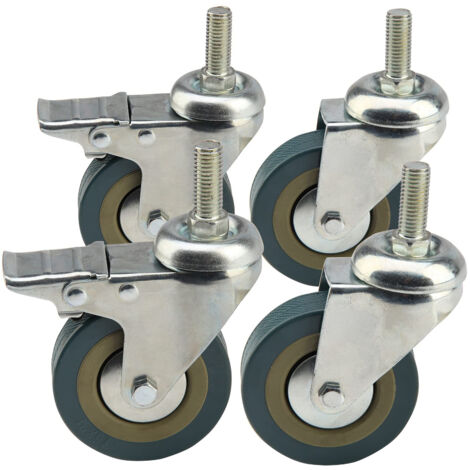 4pcs 3 Inch (75 mm) Swivel Castor Set (200kg Loading Capacity) - S5675
