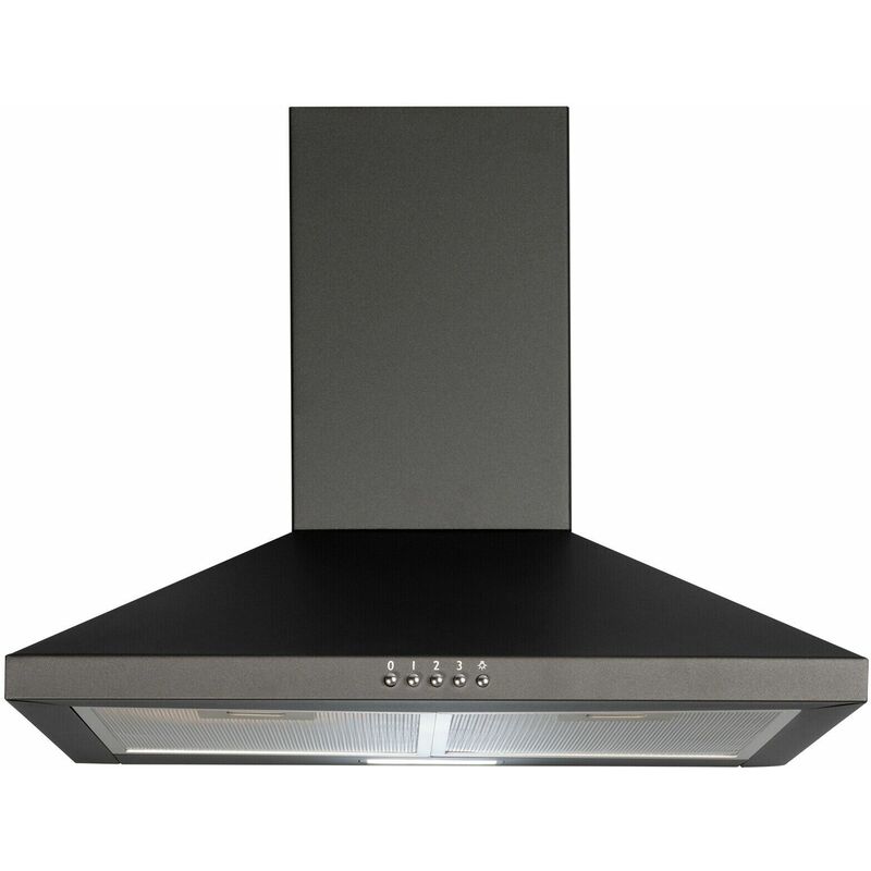 Sia - 90Cm Canopy Cooker Hood Kitchen Extractor Fan In Silver Built-In ...