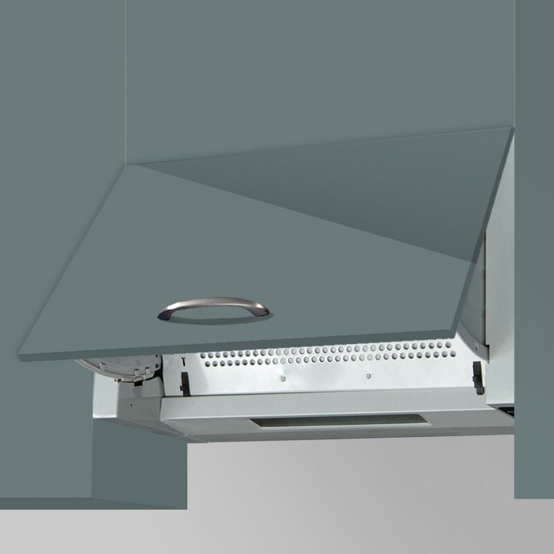 Sia - 90Cm Canopy Cooker Hood Kitchen Extractor Fan In Silver Built-In ...