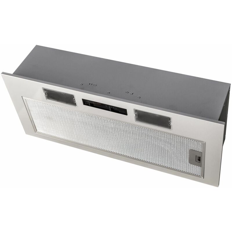 Sia - 90Cm Canopy Cooker Hood Kitchen Extractor Fan In Silver Built-In ...