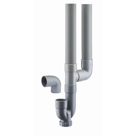 Siphon double m.a.l ø40 sortie horizontale s-cav 1 pièce - 8023IH-SC1