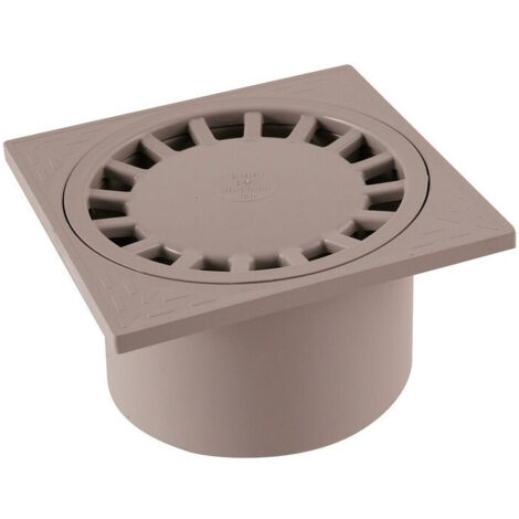 Siphon de sol PVC gris - 150 x 150 mm - Girpi