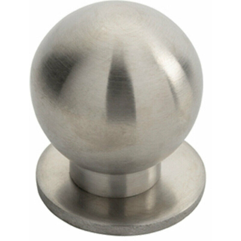 Loops - Small Solid Ball Cupboard Door Knob 30mm Dia Stainless Steel ...