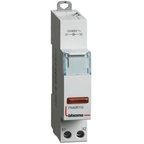 Spia Bticino luminosa con led rosso 110-400Vac 1 modulo FN40R110 - BTI ...