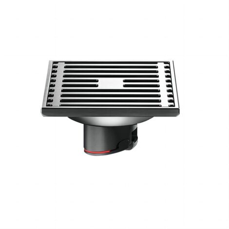 10cm Matte Black Brass Anti-Odor Square Shower Drain for Bathtub and ...