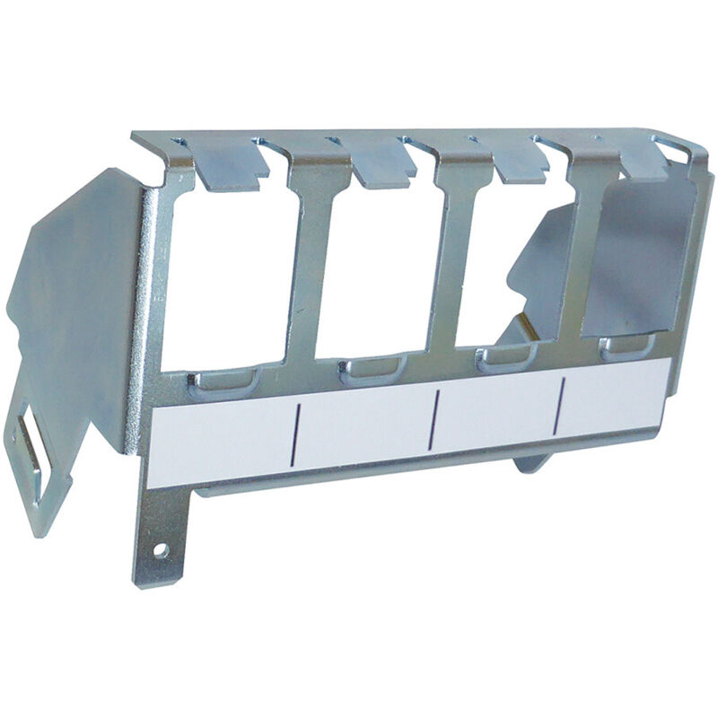 Support métal pour 4 connecteurs RJ45 - Fixation rail DIN - LB017