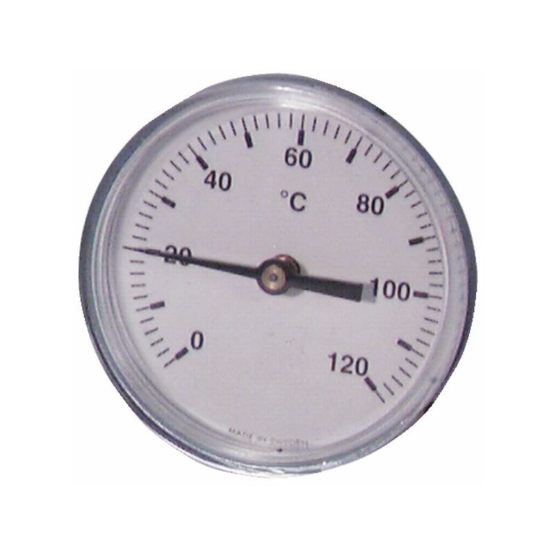 Termómetro redondo a inmersión axial 0-120°C Ø80mm