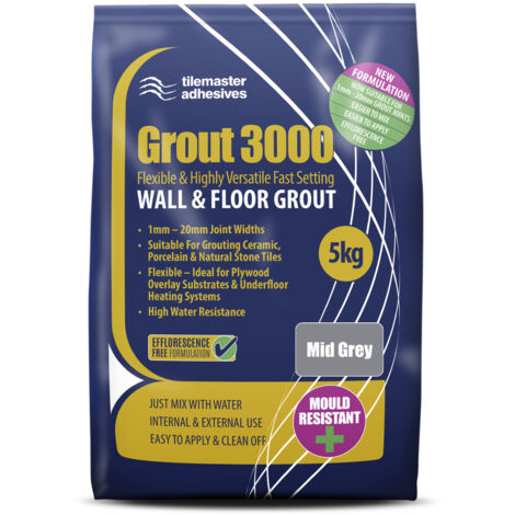 Tilemaster Grout 3000 - Mid Grey (5KG) - WDB11538