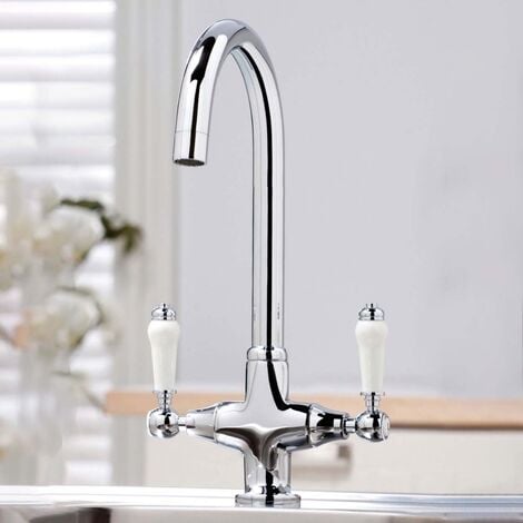 Dual lever kitchen taps