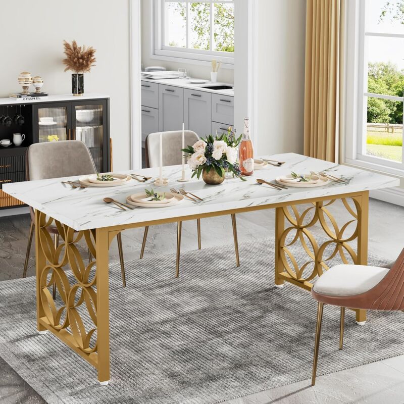 Kuche Wei Gold Marmor