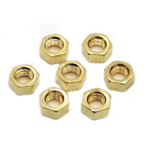 distribución gratuita Oferta web exclusiva Latón Macizo Completo Tuerca Métrica Hexagonal ...