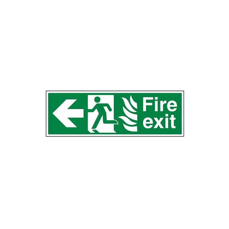 V Safety 14026 Ax-R Fire Exit Sign, Nhs Fire Exit Freccia A Sinistra ...
