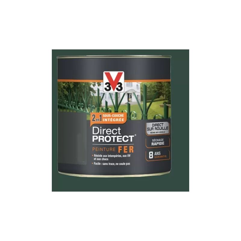 V33 Peinture Direct Protect Fer Vert Basque 0,25 L - Vert Basque - V33 ...
