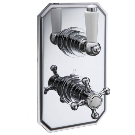 Bathroom 3 Dial 3 Way Concealed Round Thermostatic Shower Mixer Valve ...