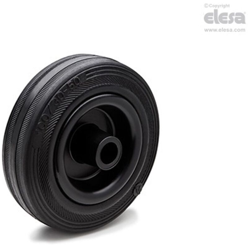 Elesa - Vulcanised Rubber Wheel RE.E2-080-RBL