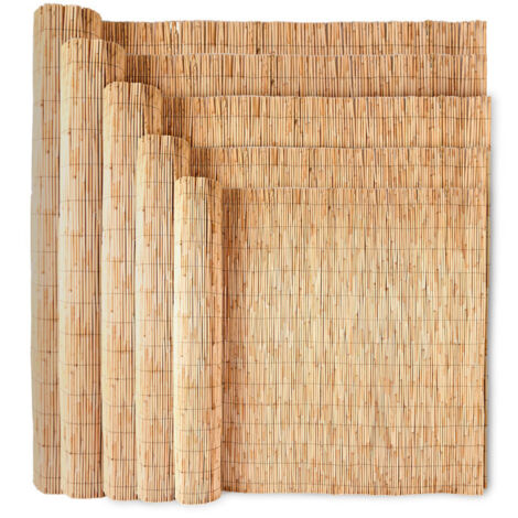 Wadan 1.5m x 4m Natural Split Reed Fence Hand-Woven Reed Screening for ...