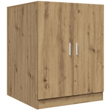 Derin Washing Machine Cabinet with Integrated Side Storage and Wall ...