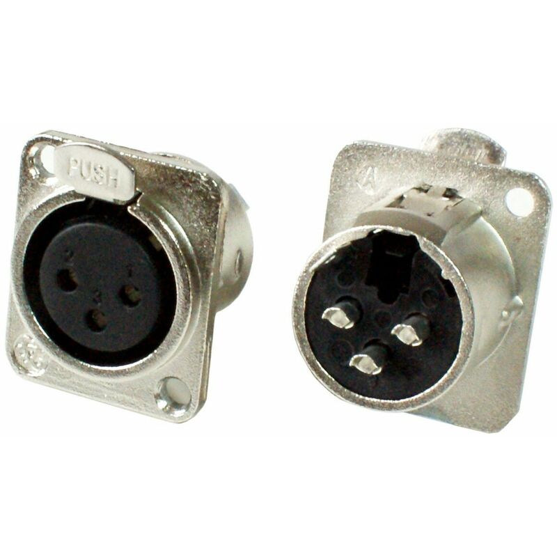 Xlr 3 pin Female Panel Mount Solder Connector For Chassis Mic Patch ...